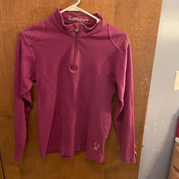Spyder | Tops | Spyder Quarter Zip Purple With Shoulder Accents Xl ...